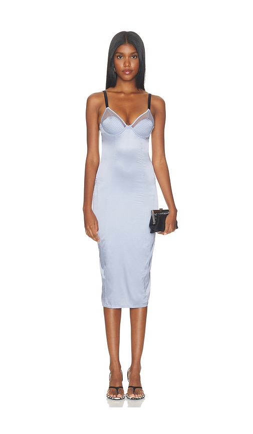 FLEUR DU MAL Bebe Midi Slip Dress